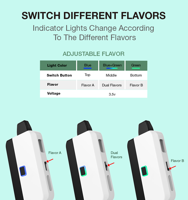 Dual Flavors Disposable Box Switchable Flavor Vape - Focol Vapes